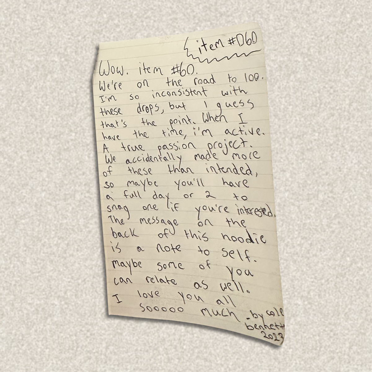 By Cole Bennett item #056 – bycolebennett